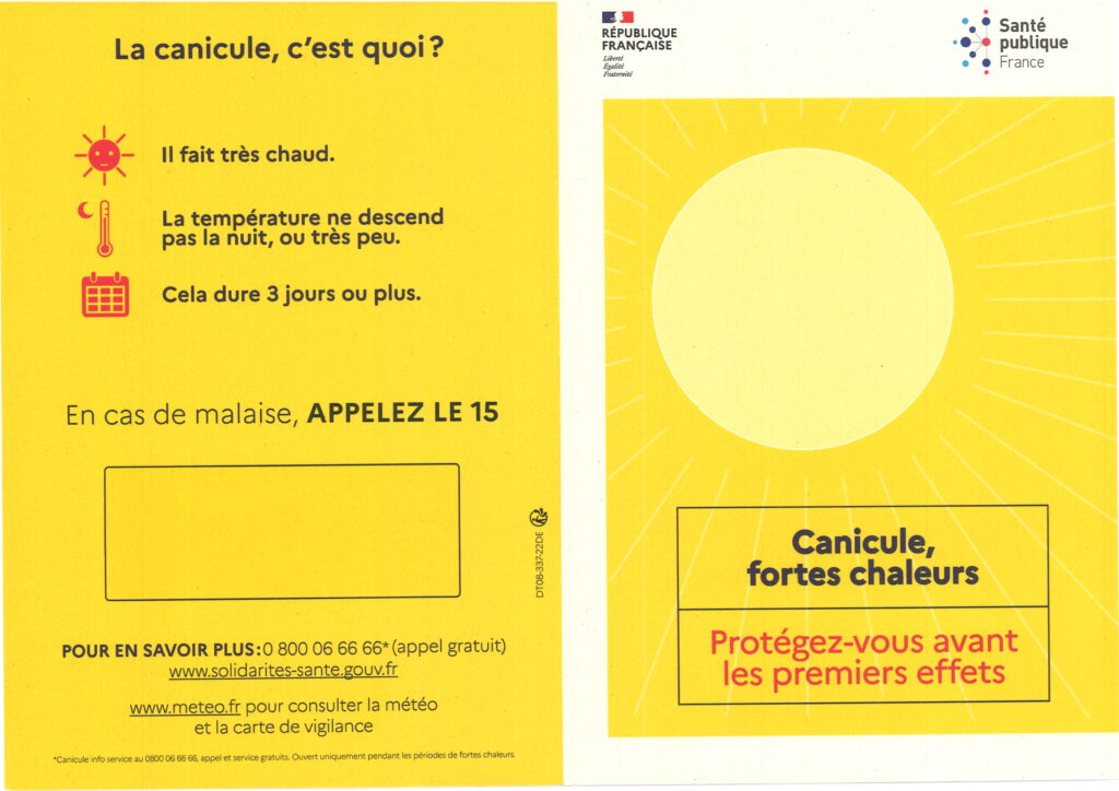 CANICULES, FORTES CHALEURS PREMIERS GESTES – La Bâtie-Montgascon